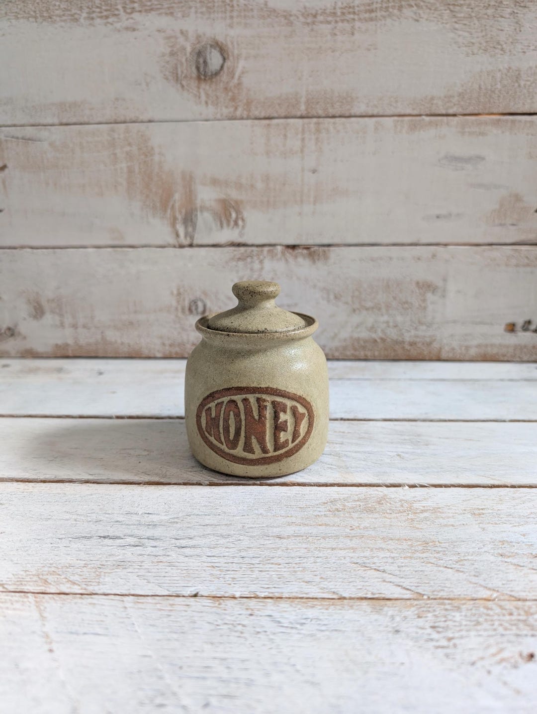 Vintage Retro Tremar Stoneware Pottery Honey Pot With Lid Kitchen ...