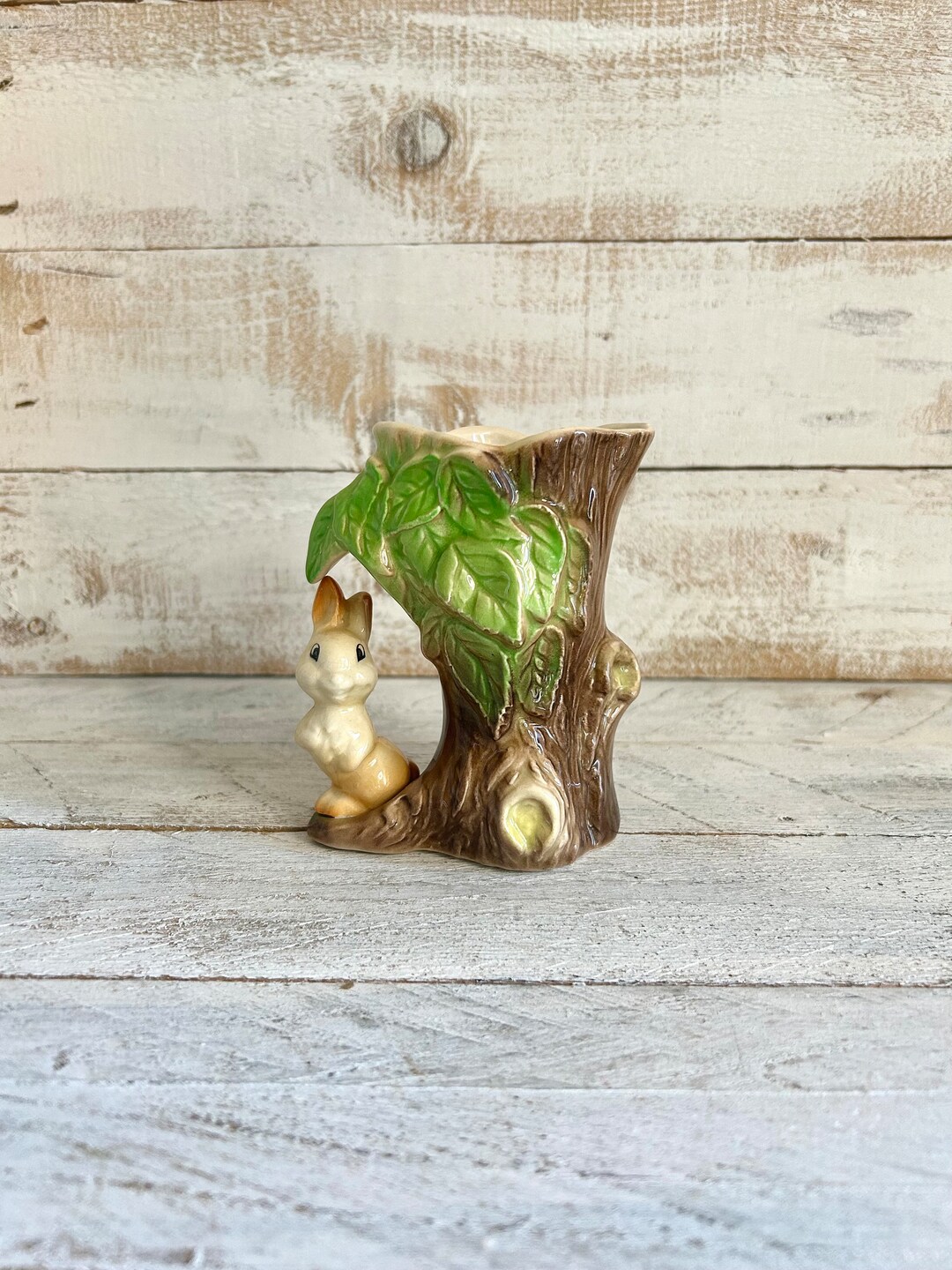 Vintage Retro 1960s Kitsch Eastgate Pottery Posy Vase With Bunny and ...