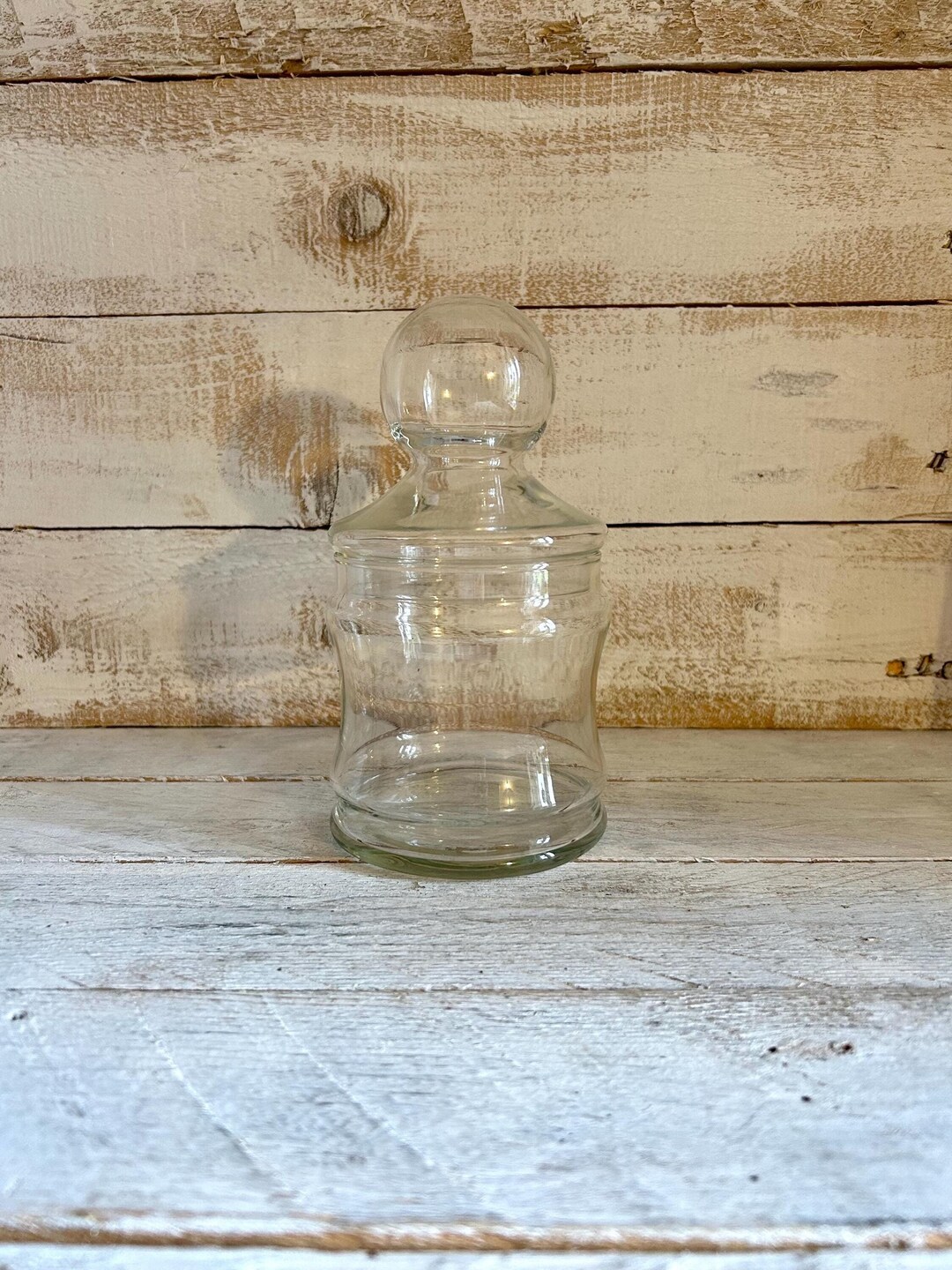 Glass Bubble Top Apothecary Jar Multi-purpose Jar, Vintage Kitchen ...