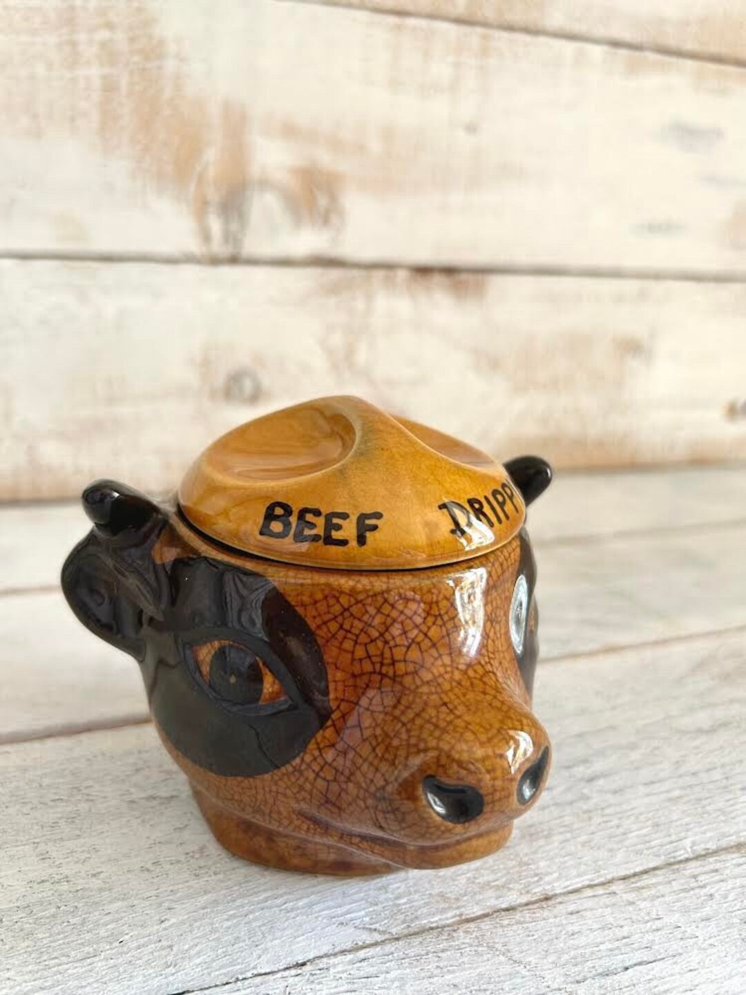 Beef Dripping Cow-shaped Jar With Lid Kitchenalia, Retro Kitchen ...