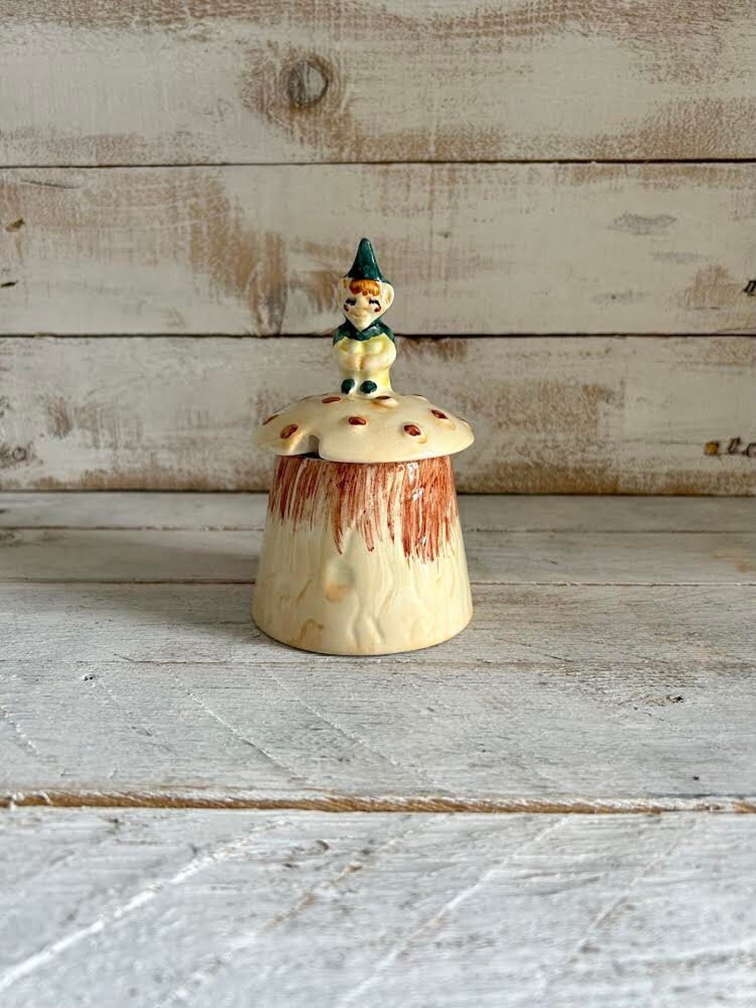 Vintage Babbacombe Pottery Pixie Toadstool Jam Pot / Sugar Jar Retro ...