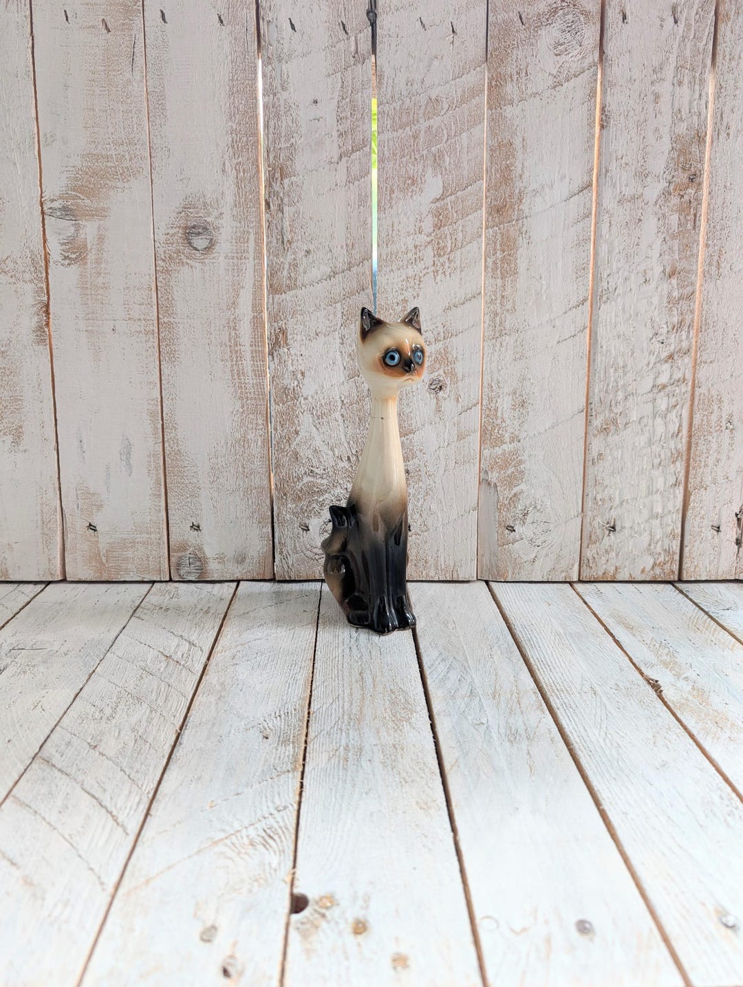 Jema Holland Long Neck Siamese Cat (repaired); Kitsch Ceramic Long Neck ...