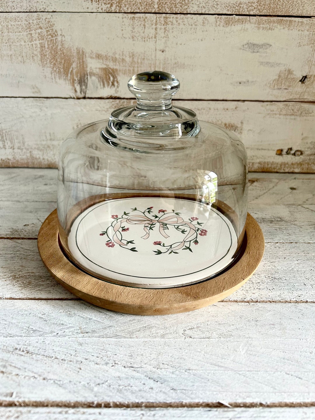 Retro Eternal Beau Cheese Board/ Cover/ Holder/ Cloche Kitchen Storage ...