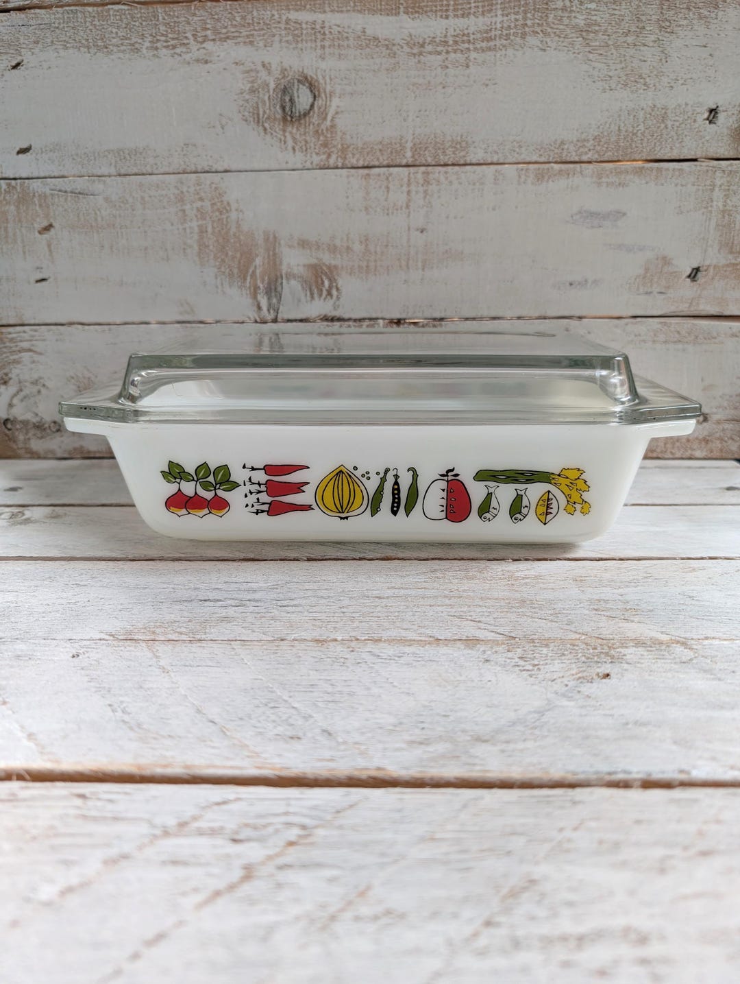 JAJ Pyrex "harvest" Casserole Dish With Clear Lid; Retro Housewarming ...
