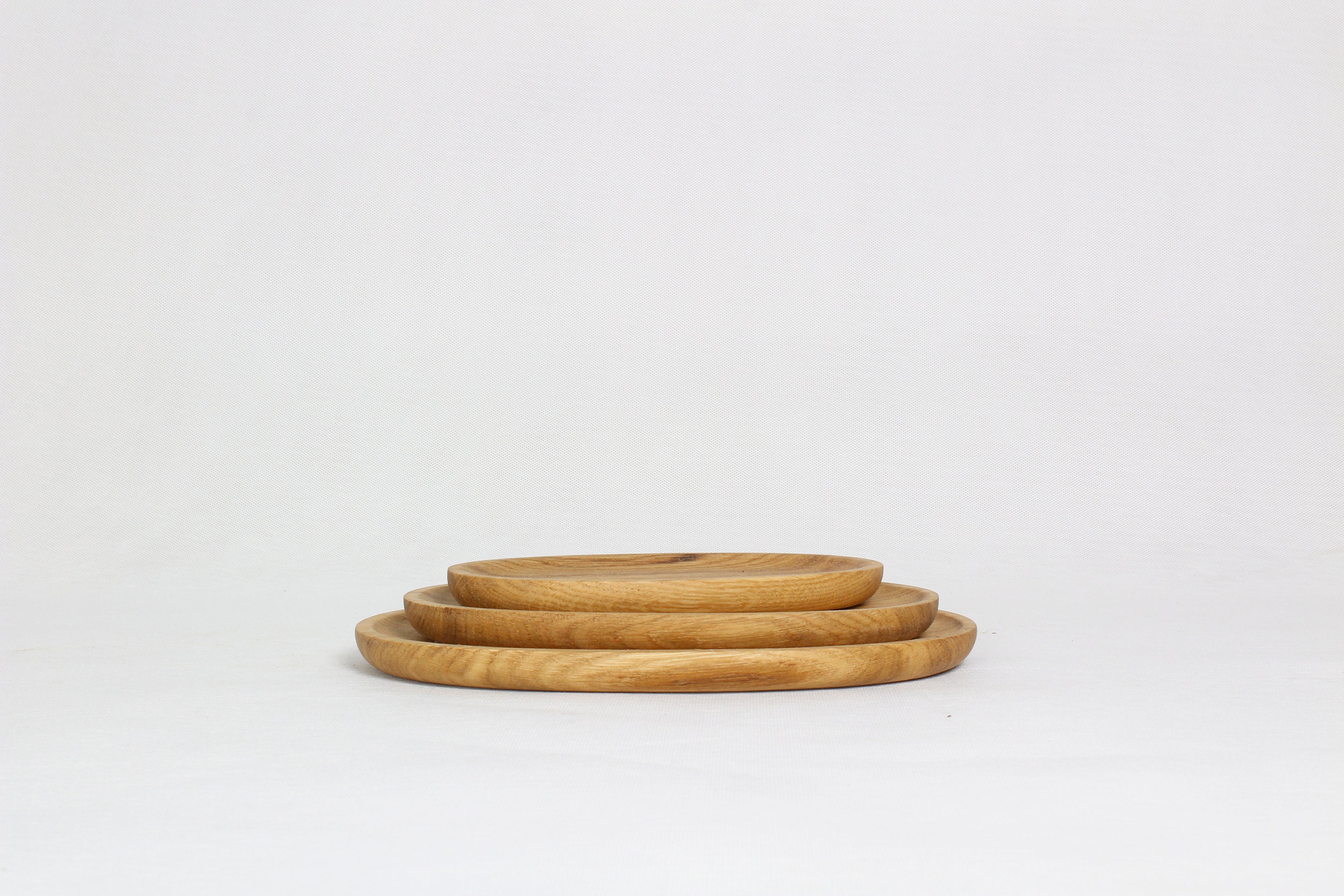 Oval rive Trays in Solid Oak. Set of Three - Etsy