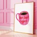 Printable but First Coffee Wall Art, Pink Art Print for Coffee Lovers ...
