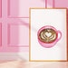 Printable Coffee Latte Art Print, Pink Poster for Coffee Lover, Cute ...