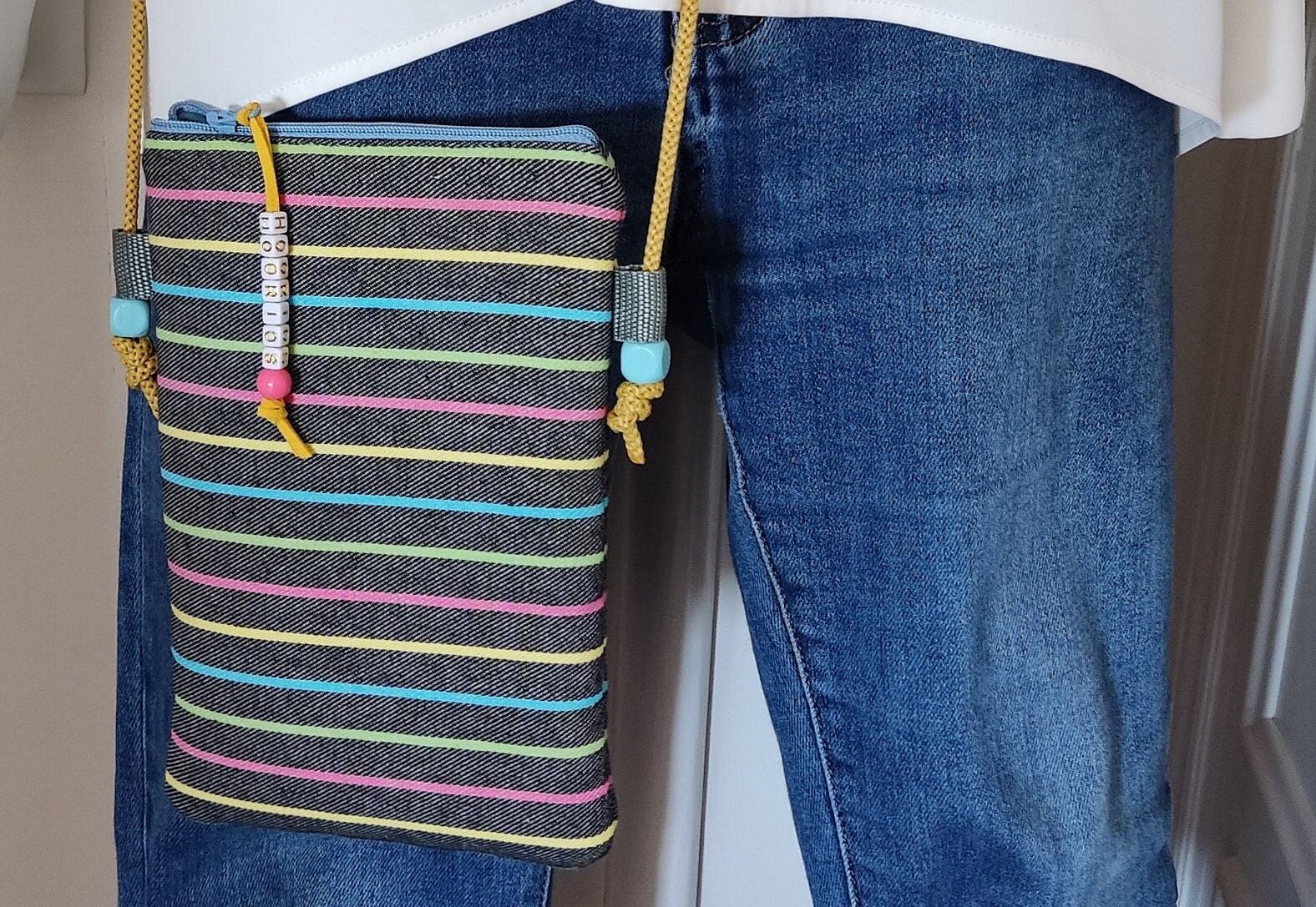 Small Crossbody Cell Phone Bag, Cotton Phone Bag, Zipper Crossbody ...