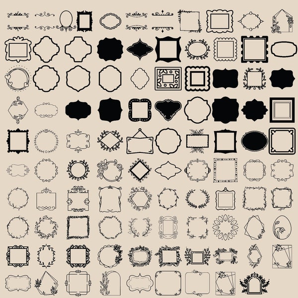 Rectangle Frame Svg - Etsy