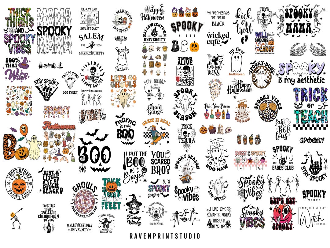 Halloween Svg Bundle, Ghost Vibes Svg, Spooky Svg, Halloween Svg ...