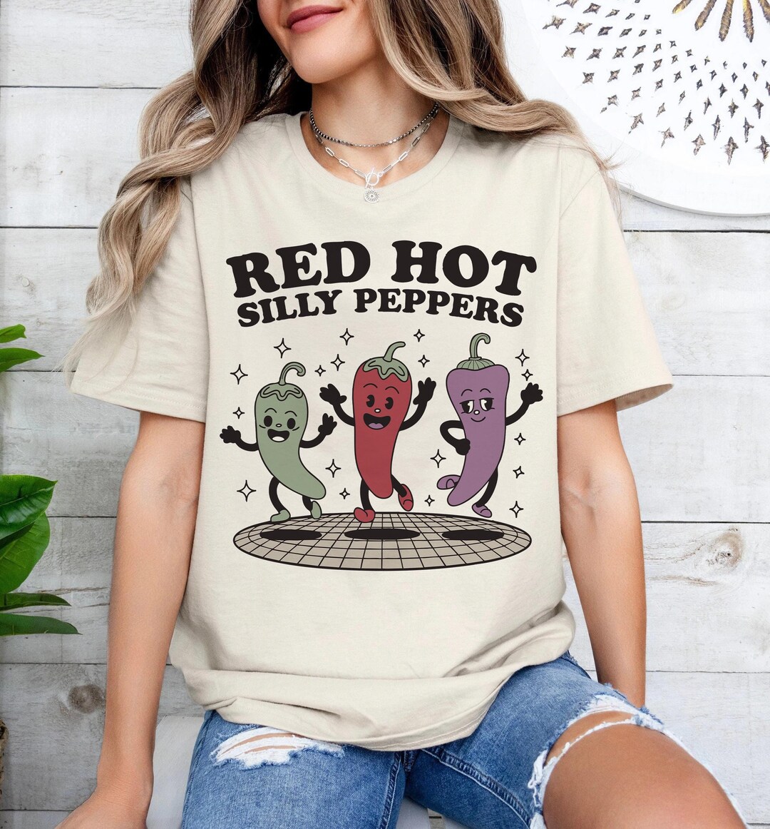 Red Hot Silly Peppers Unisex Vintage Shirt, Silly Peppers Funny Shirt ...