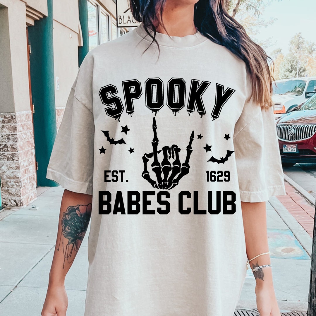 Spooky Babes Club Svg Stay Spooky Svg Funny Halloween Svg Retro
