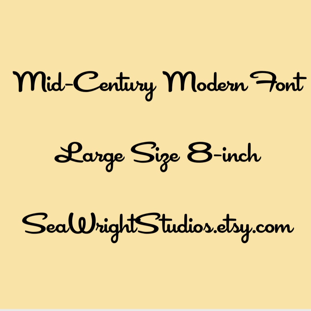 Large 8-inch "sw Mcm" Script Font. House Numbers, Addresses, Names ...