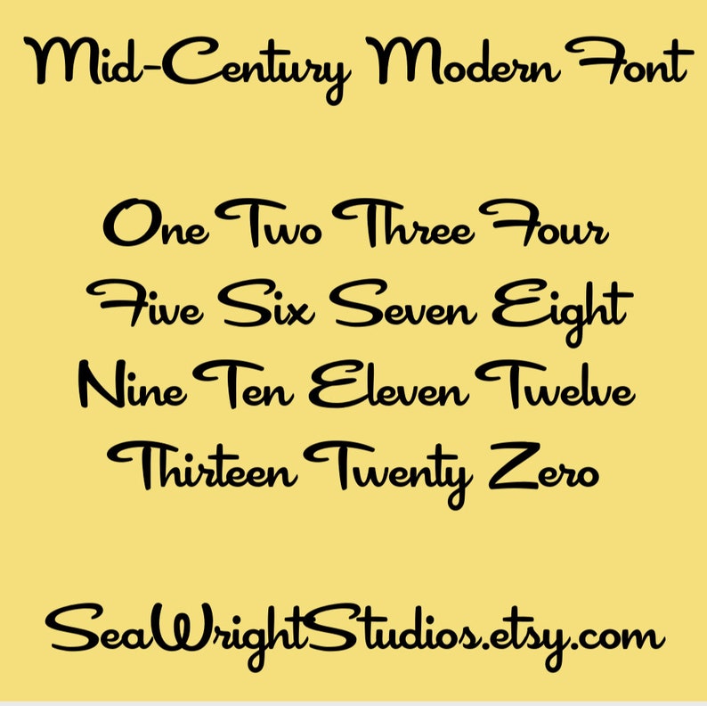 Large 8-inch "sw Mcm" Script Font. House Numbers, Addresses, Names ...
