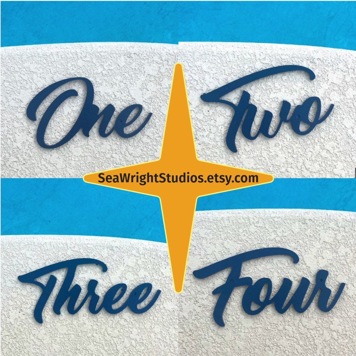 LARGE 8-INCH "sw 70s" Script Font. House Numbers, Addresses, Names ...