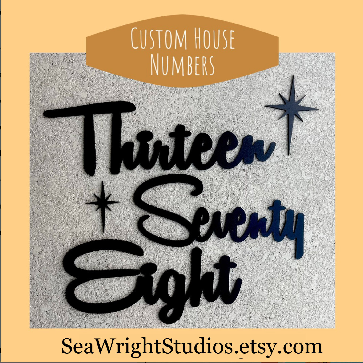 LARGE 8-INCH "sw Zorro" Script Font. House Numbers, Addresses, Names ...