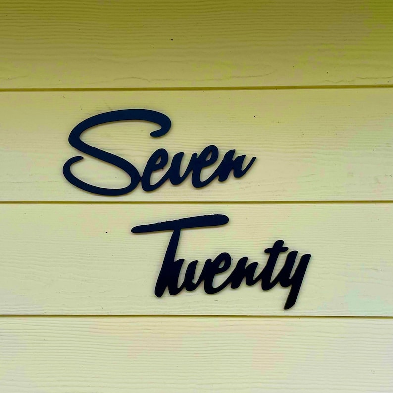 Mid-century Modern House Numbers Retro Cursive Swing Italic Font ...