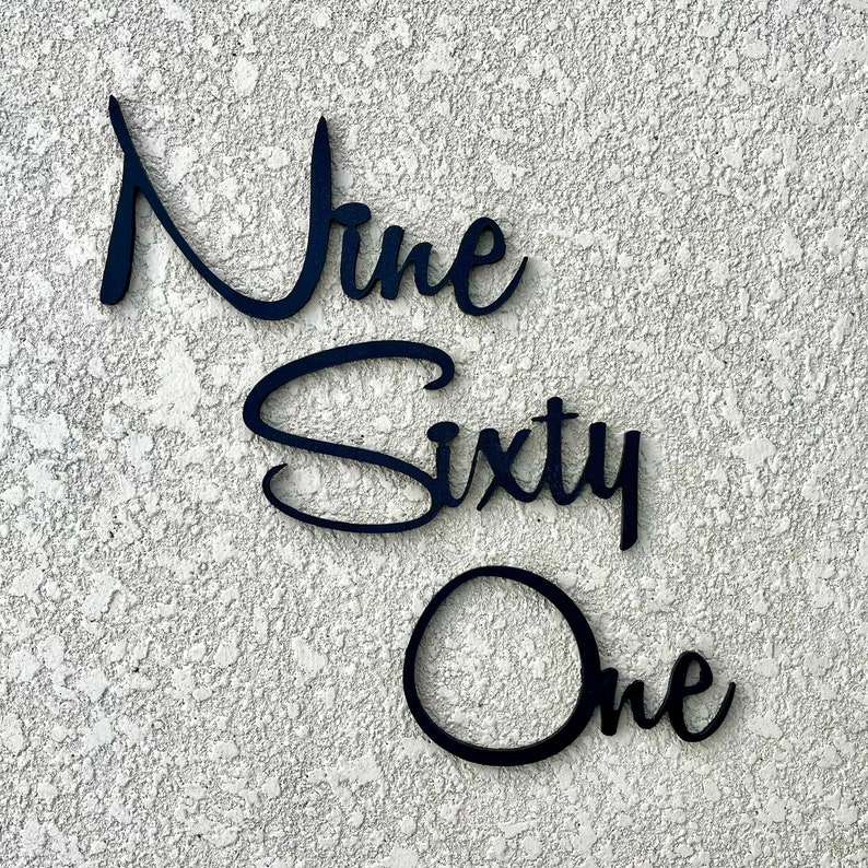 LARGE 8-INCH "sw Zorro" Script Font. House Numbers, Addresses, Names ...