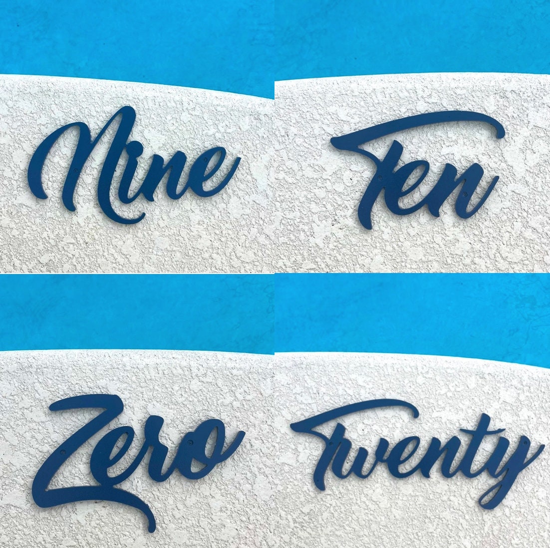 Sea Wright 70s Script Font / Retro / Vintage House Numbers, Names ...