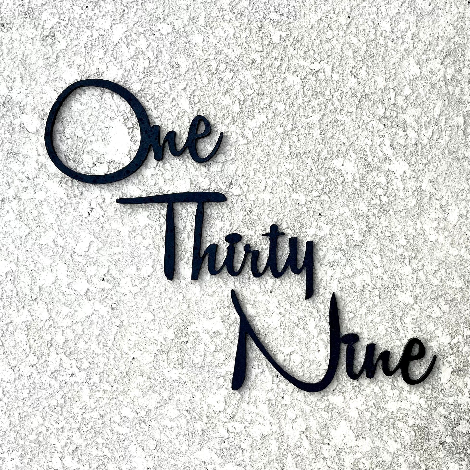 LARGE House Numbers Mid-century Modern / Retro Cursive Swing Italic ...