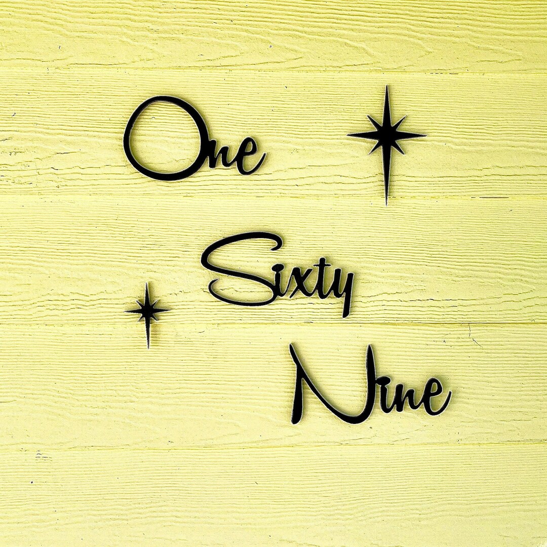 House Numbers Mid Century Modern / Retro Cursive Swing Font : - Etsy