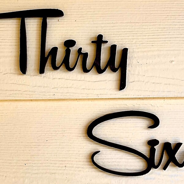 Mid Century Cursive House Numbers - Etsy