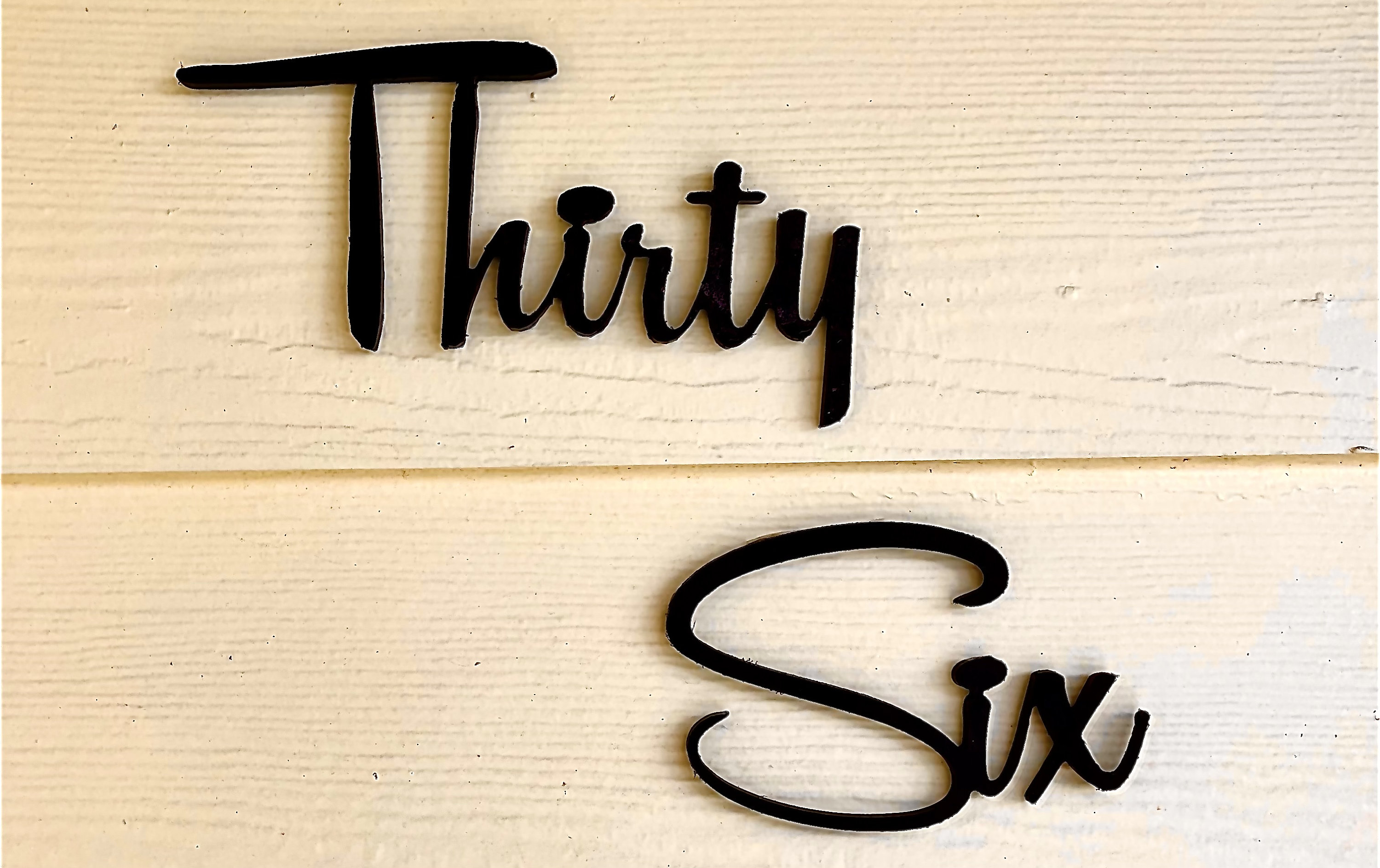 LARGE House Numbers Mid-century Modern / Retro Cursive Swing Italic ...