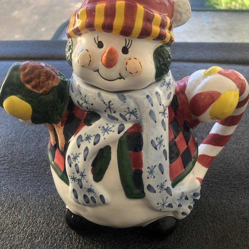 Snowman Teapot - Etsy
