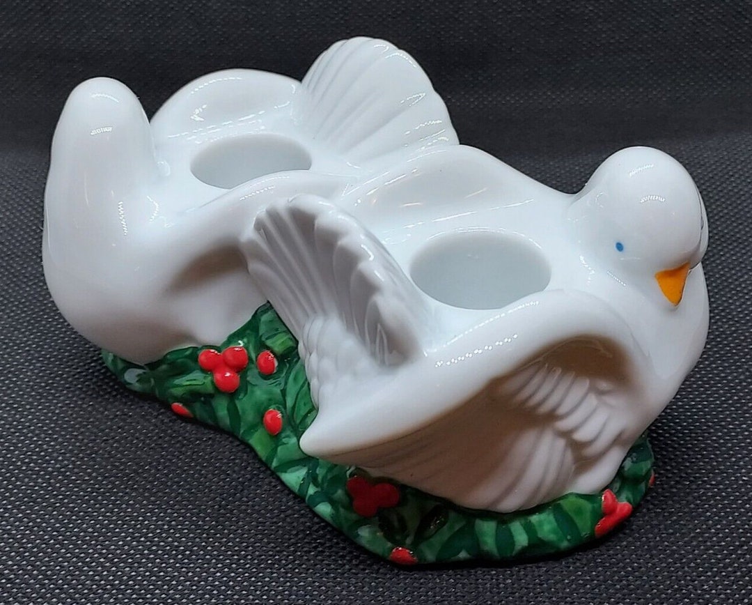 Vintage AVON 1993 Two Turtle Doves Christmas Candle Holder - Etsy