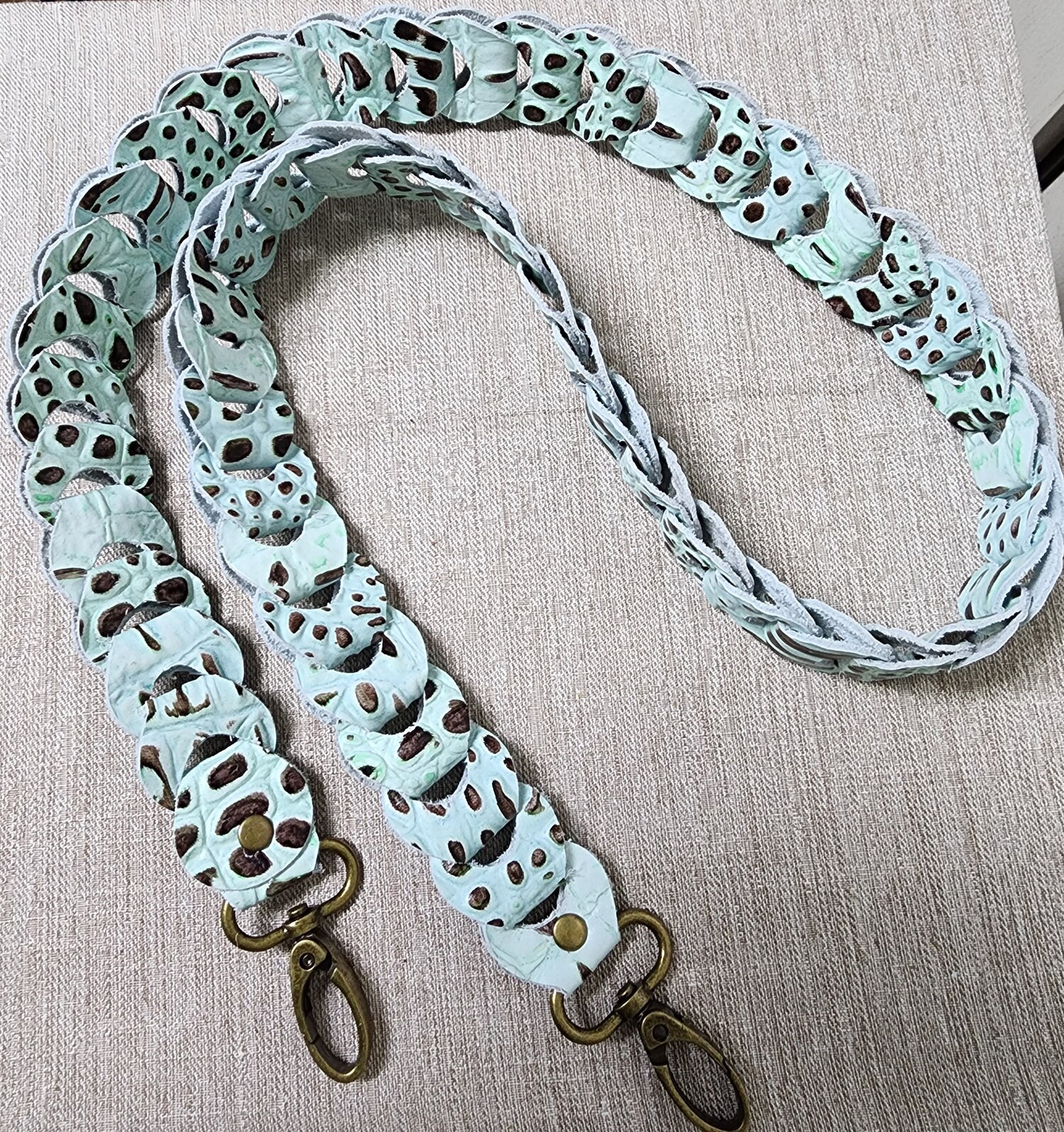 Purse Straps: Unique, Handmade, Genuine Leather. Beautiful Embossed ...