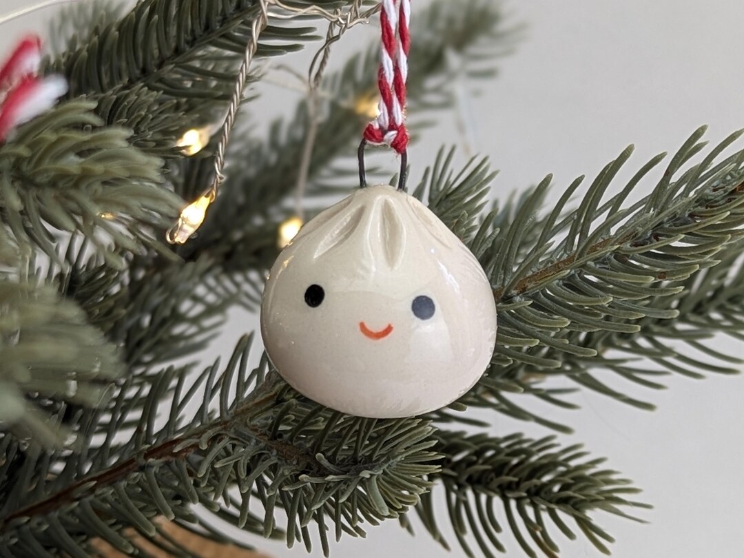Cute Handmade Ceramic Dumpling Ornament. Mini Gyoza Decor. Adorable ...