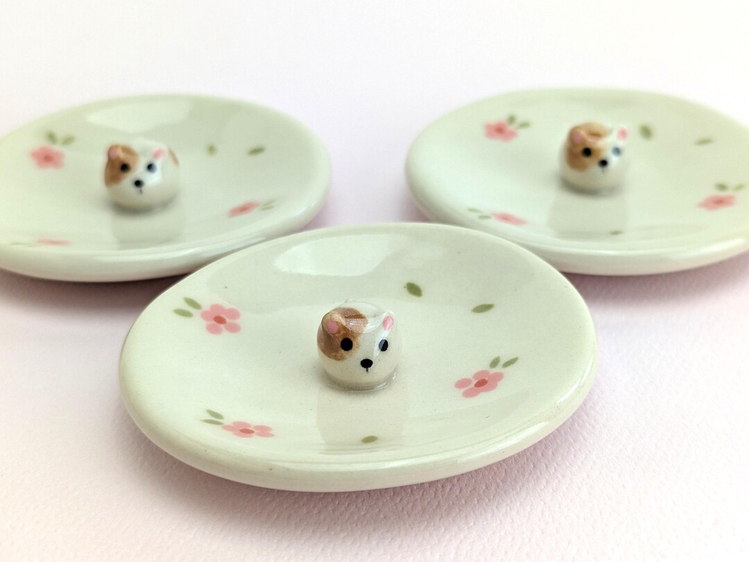 Handmade Ceramic Hamster Dish. Cute Trinket Dish. Hamster Ring Tray ...