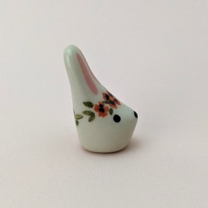 Cute Handmade Ceramic Bunny Figurine With Flower Crown. Small Rabbit ...