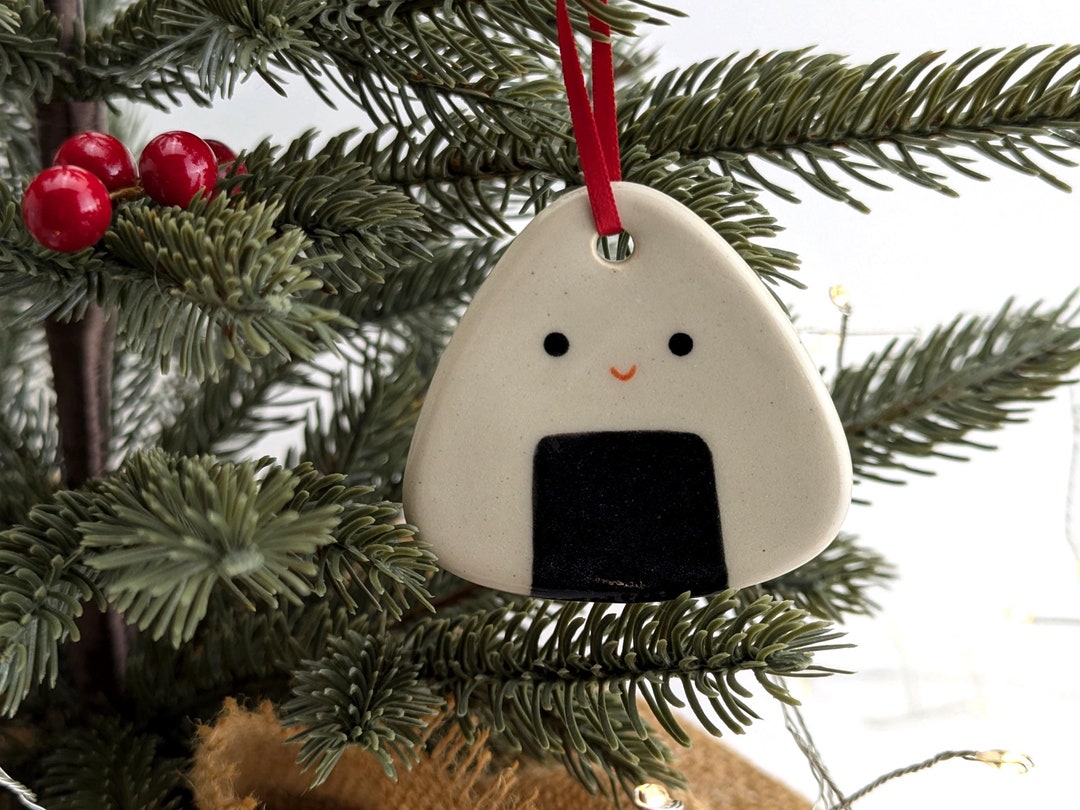 Cute Handmade Ceramic Onigiri Ornament. Mini Rice Ball Decor. Adorable ...