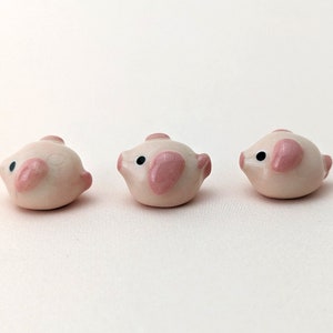 Cute Handmade Mini Ceramic Pig Figurine. Unique Desk Buddy. Terrarium ...