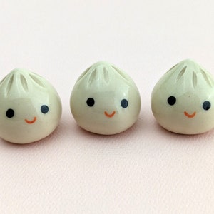 Cute Handmade Ceramic Dumpling. Happy Soup Dumpling. Adorable Gyoza ...