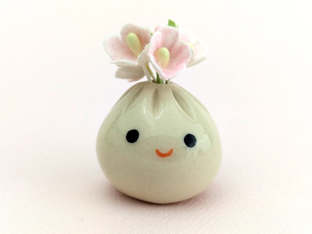 Cute Handmade Ceramic Dumpling Vase. Baby Shower Favor. Gender Reveal ...