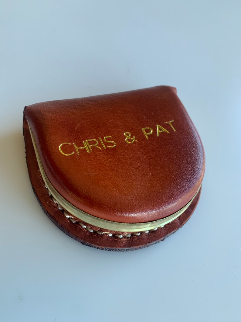 Vintage Embossed Leather Coin Purse With Unique Brass Clasp - Etsy