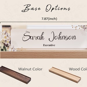 Personalized Name Plate With Wooden Base for Desk | Custom Office Decor ...