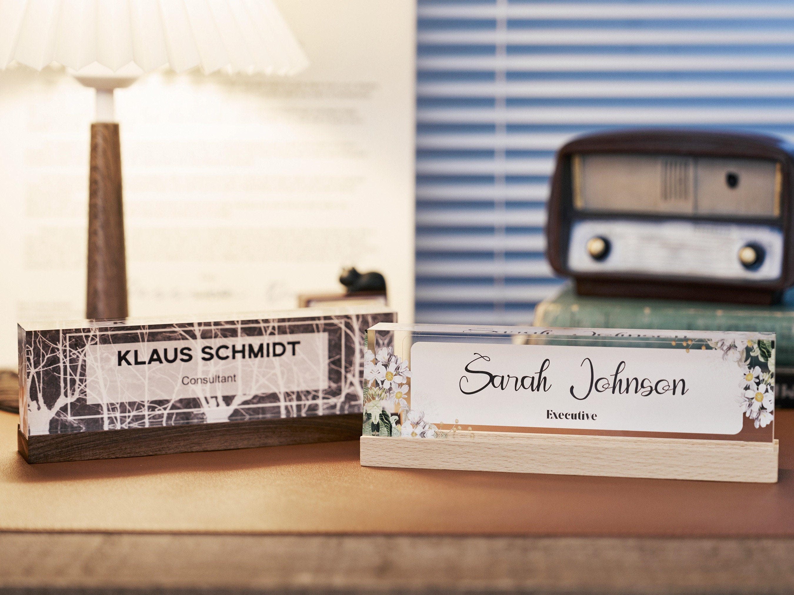 Personalized Name Plate With Wooden Base Name Plate Sign - Etsy