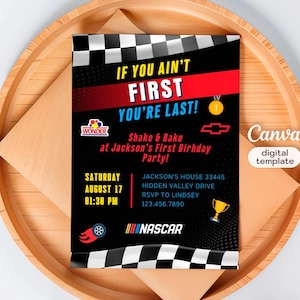 Nascar Party, Shake N Bake Birthday, Ricky Bobby, Boy Racing Invitation ...