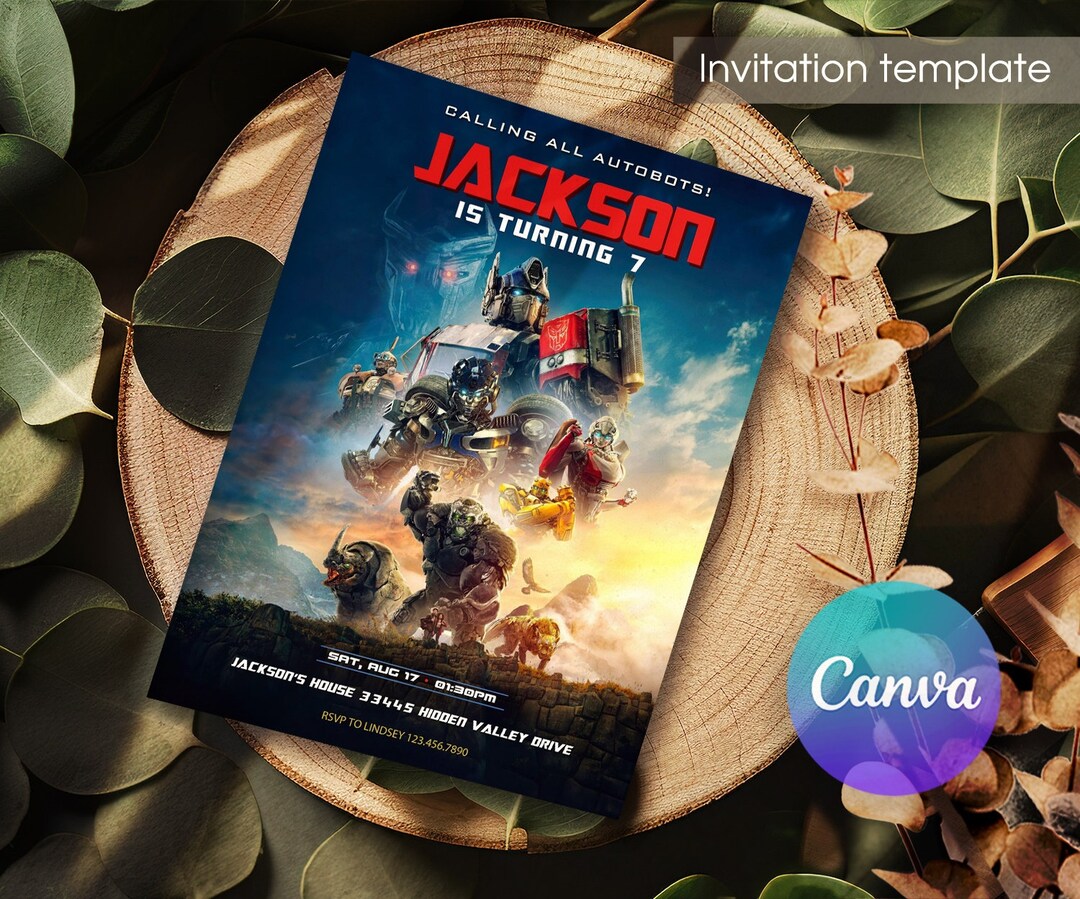 Autobots Party, Editable Bumblebee Invitation, Printable Invite ...