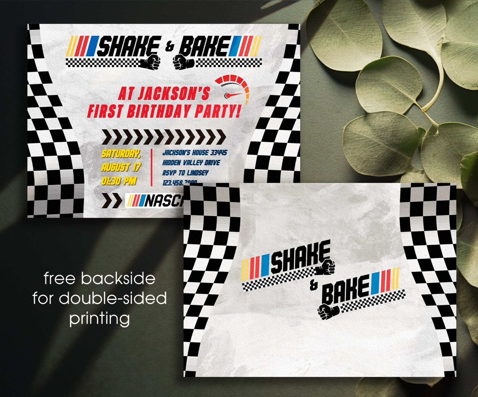 Nascar Party, Shake N Bake Birthday, Ricky Bobby, Boy Racing Invitation ...