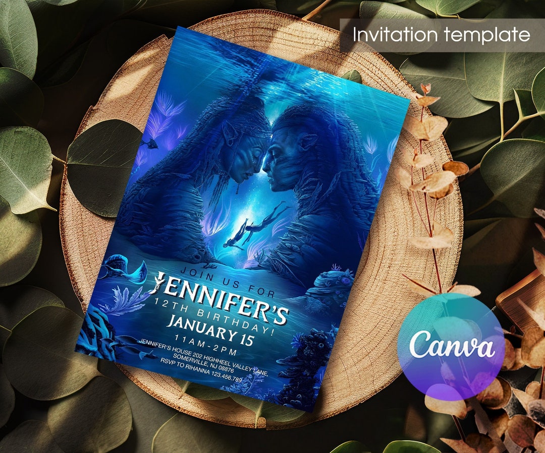Avatar 2 Invite, Printable Avatar Invitation, Avatar 2 Invite, Pandora ...