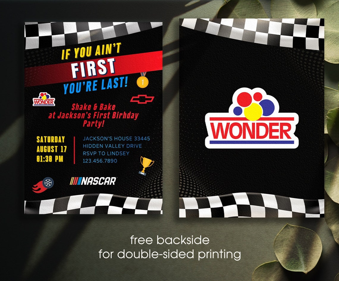 Nascar Party, Shake N Bake Birthday, Ricky Bobby, Boy Racing Invitation ...