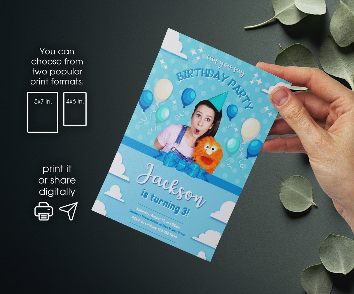 First Words Invite Template, 2nd Second 3rd Third,printable Ms Rachel ...
