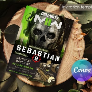 Printable Editable Invite, Gamer Birthday Invitation, Video Game Party ...