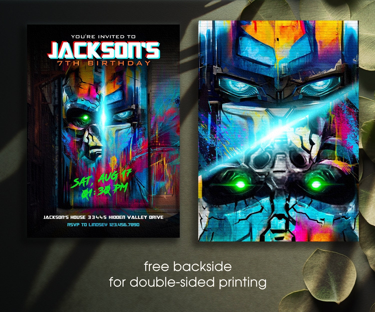 Optimus Prime Invite, Autobots Party, Transformers Rise of the Beasts ...