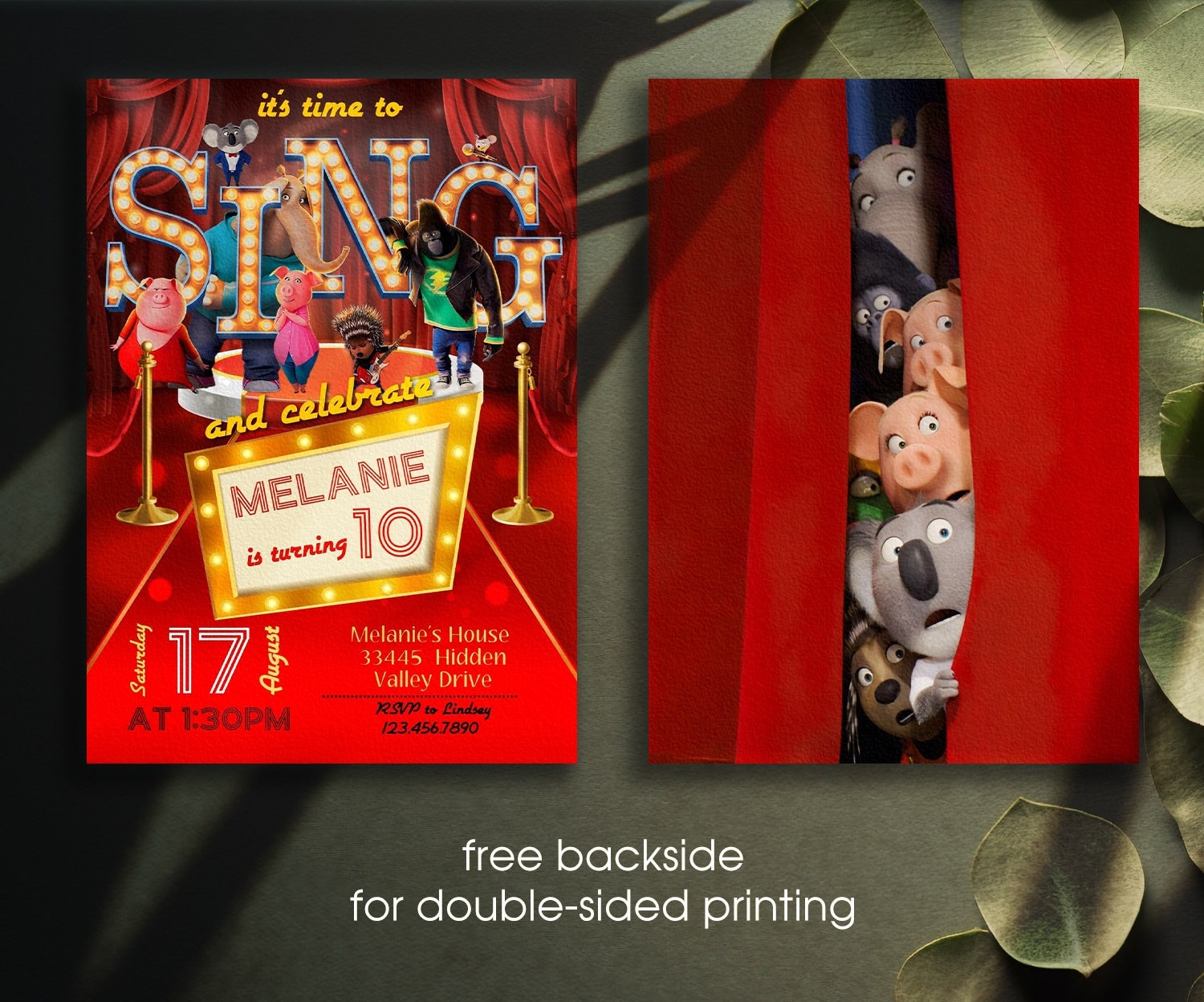 Instant Download, Music Birthday Party, Printable Sing 2 Birthday ...