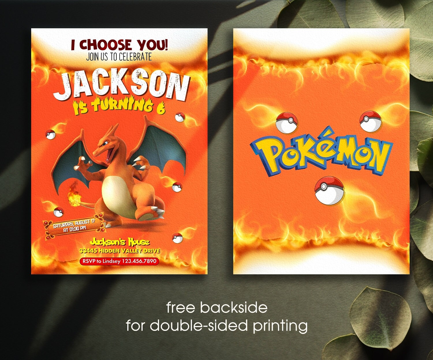 Pokemon Birthday Vmax Invite Template, Pokemone Birthday Invite ...